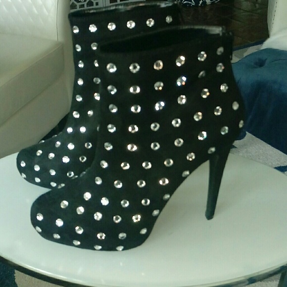 Shoes | Sexy Crystal Studded Booties | Poshmark